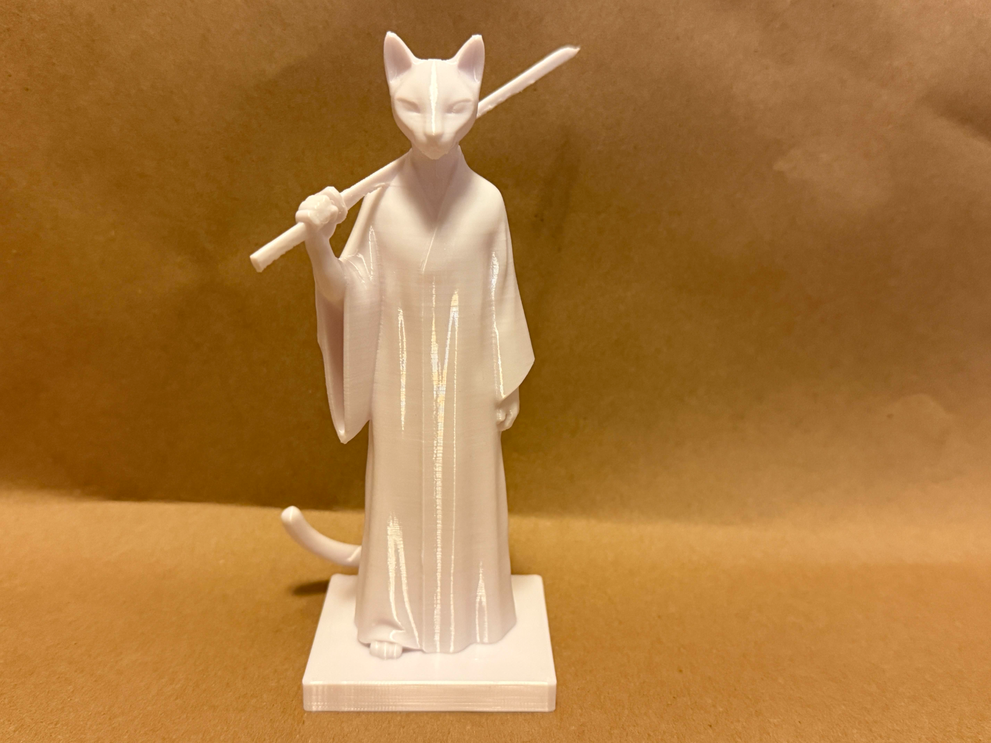 Samurai Cat Statue - Unkonw# | Nexprint: Free 3D Model Downloads