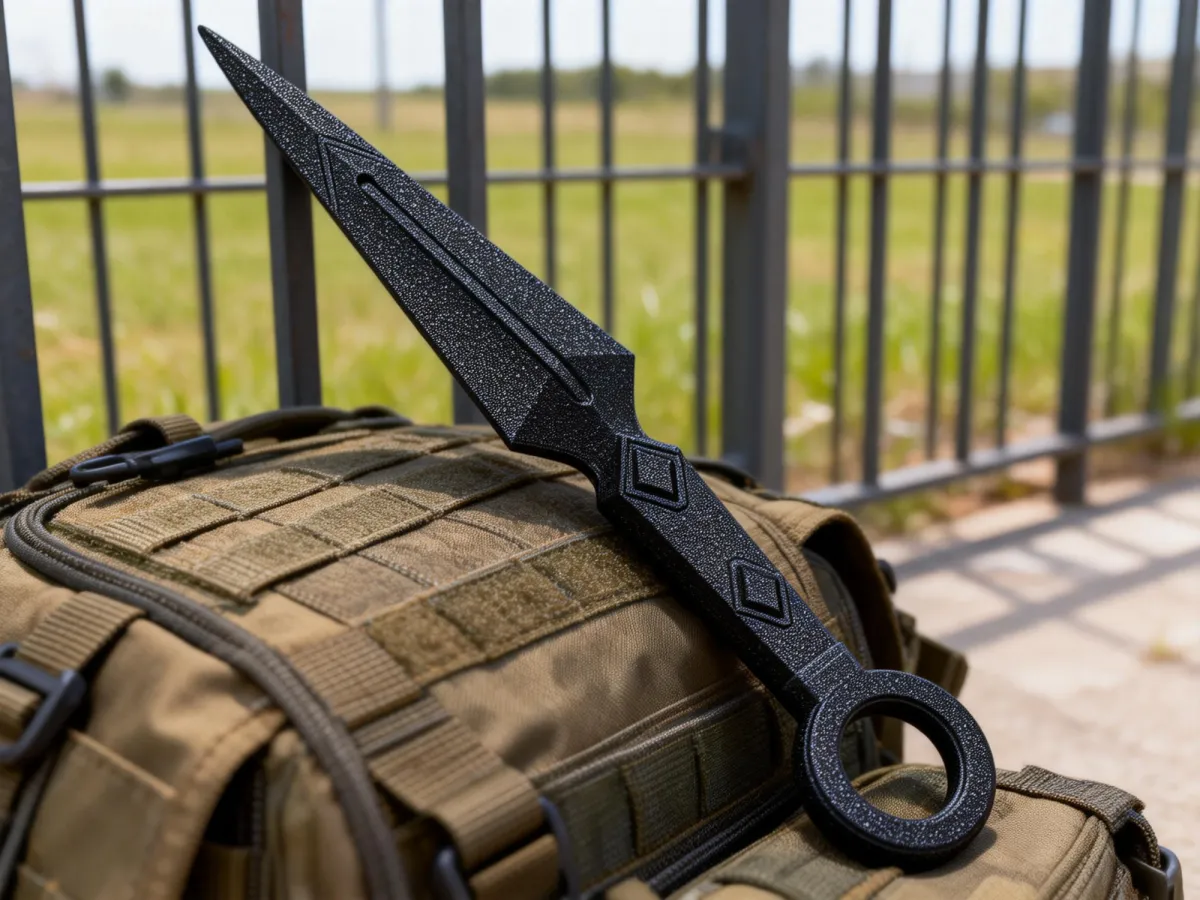 Ring-Hilt Diamond-Emblem Prism Edge Tactical Dagger - Ted | Nexprint ...