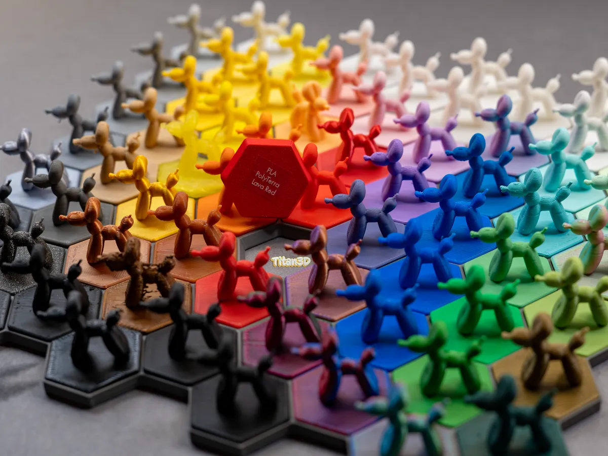 Balloon Dog Filament Swatch T3DHexGrid - Titan3D | Nexprint: Free 3D ...