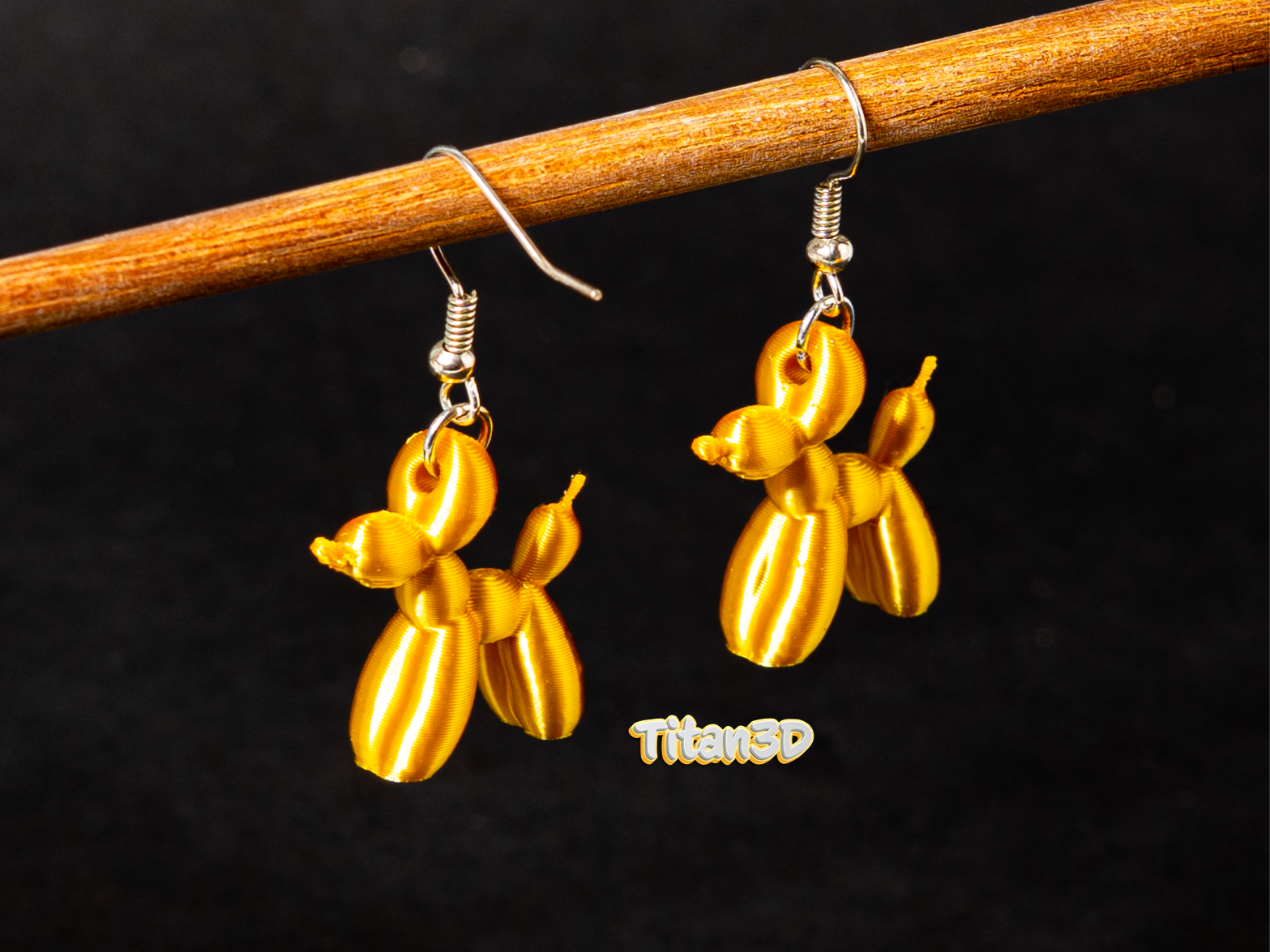 Balloon Dog Earrings - Titan3D | Nexprint: Free 3D Model Downloads
