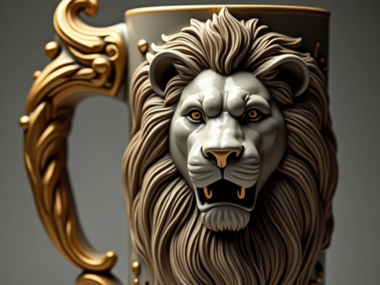 Lion Mug-Mug lion - Tcinho | Nexprint: Free 3D Model Downloads