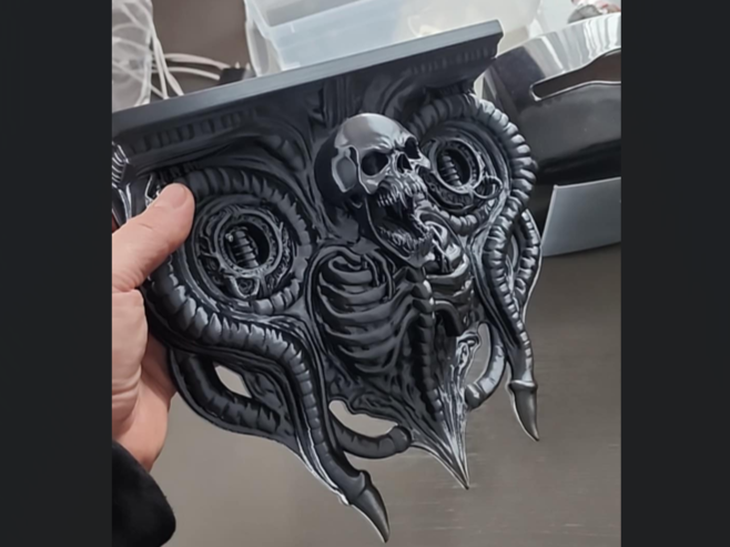 Giger Skull Wall Shelf - Small & Large Versions - Deadmoon | Nexprint ...