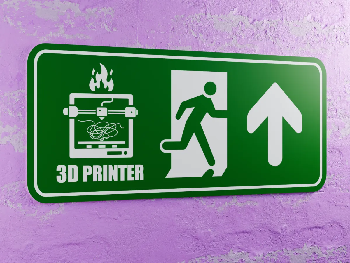 3D Printer Emergency Sign - Right Side Arrow Up - ArtCebola | Nexprint ...