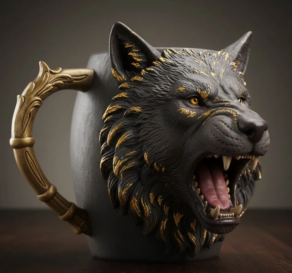 The Wolf-the Wolf Mug Mug - Tcinho | Nexprint: Free 3D Model Downloads