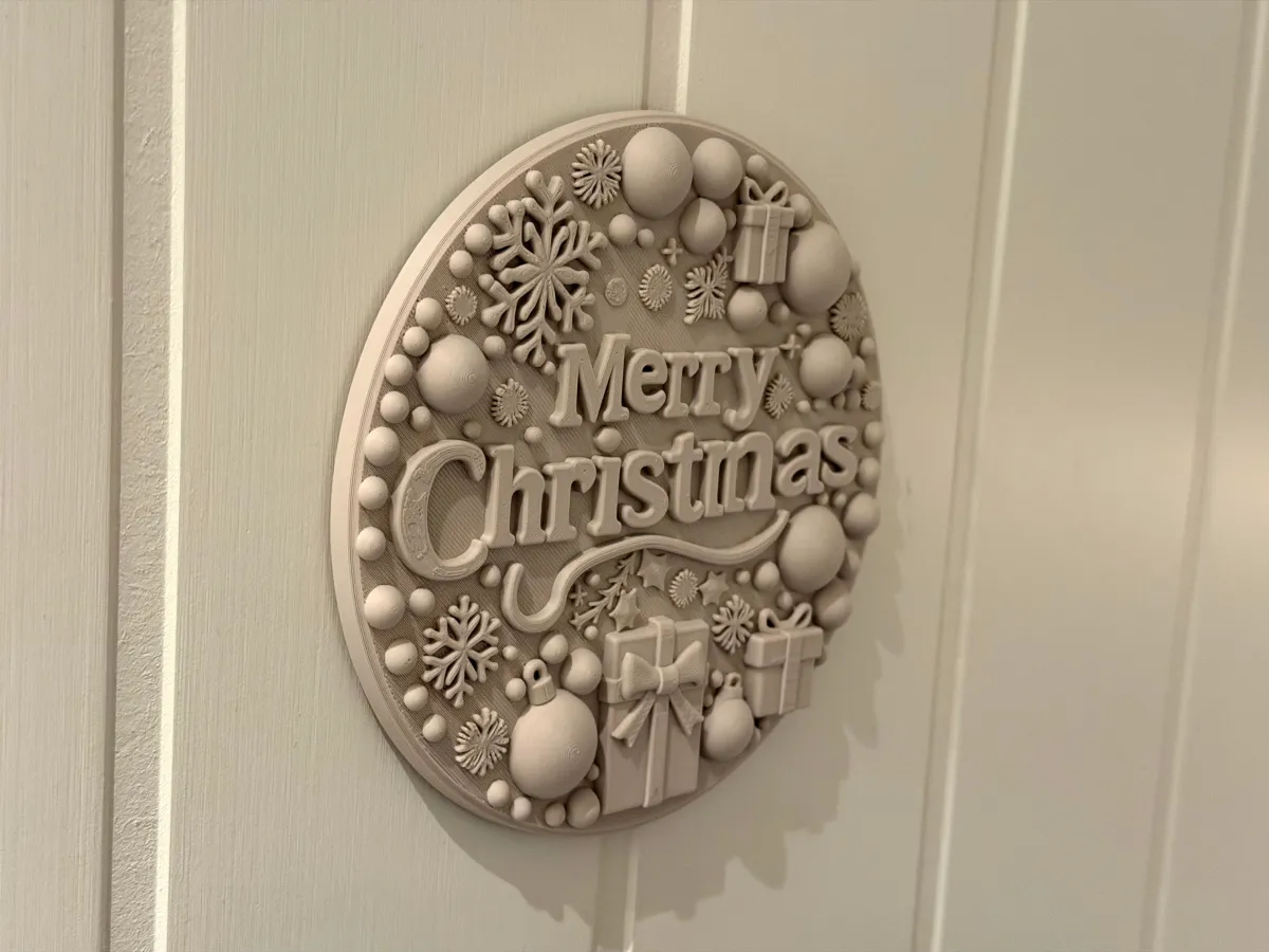 Merry Christmas Plate - Stigern | Nexprint: Free 3D Model Downloads