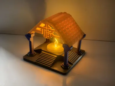 Fufu Courtyard Pavilion - 魔法书包 | Nexprint: Free 3D Model Downloads