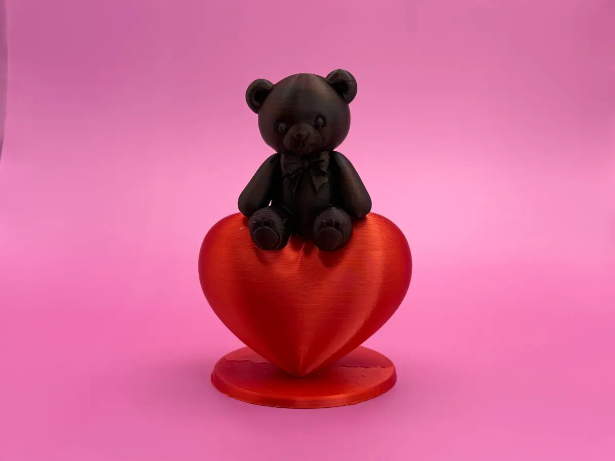 Teddy bear on heart - 3DAnna | Nexprint: Free 3D Model Downloads