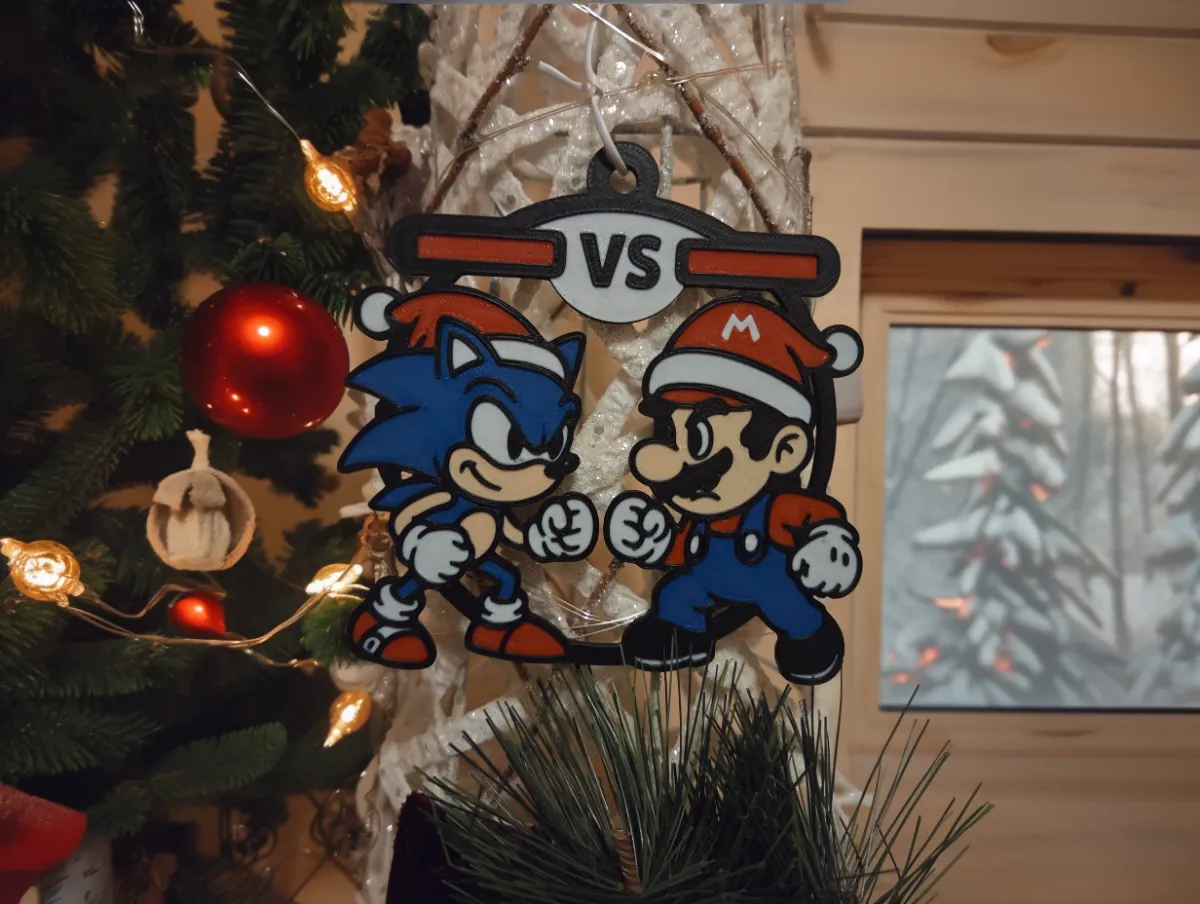 Mario VS Sonic 4 color - zz3d | Nexprint: Free 3D Model Downloads