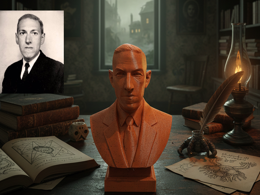 Howard Phillips Lovecraft - Bust - mairyjulien | Nexprint: Free 3D ...