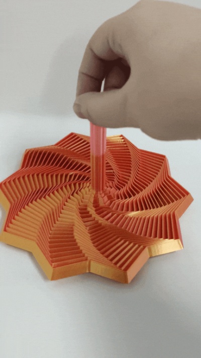 10-Edge Twist Decompression Toy | Carrot Tower | Layers of Nested ...