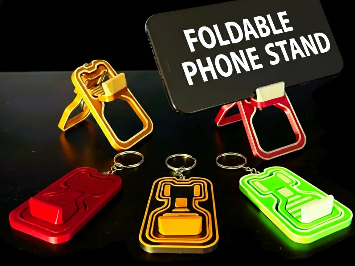 FOLDABLE PHONE STAND-keychain - BondFire | Nexprint: Free 3D Model ...
