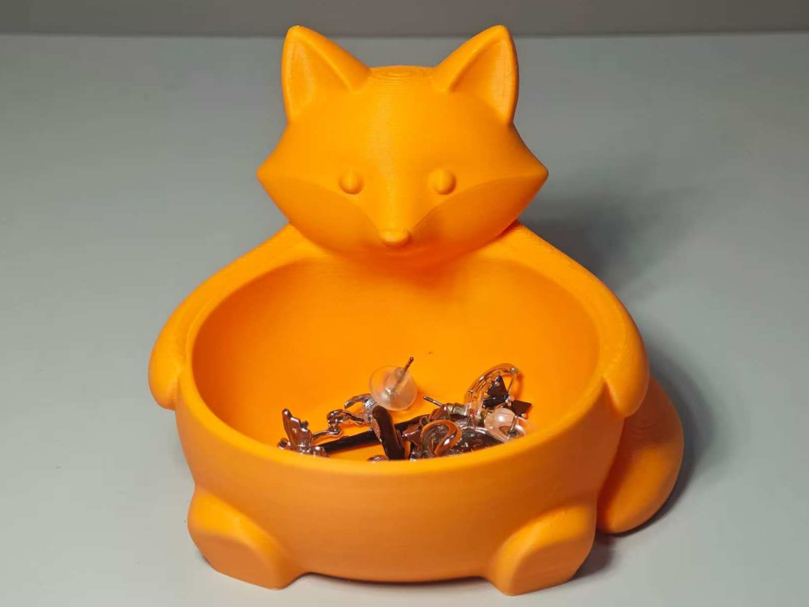 Warm orange cute fox encircling storage bowl - WAIT FOR | Nexprint ...