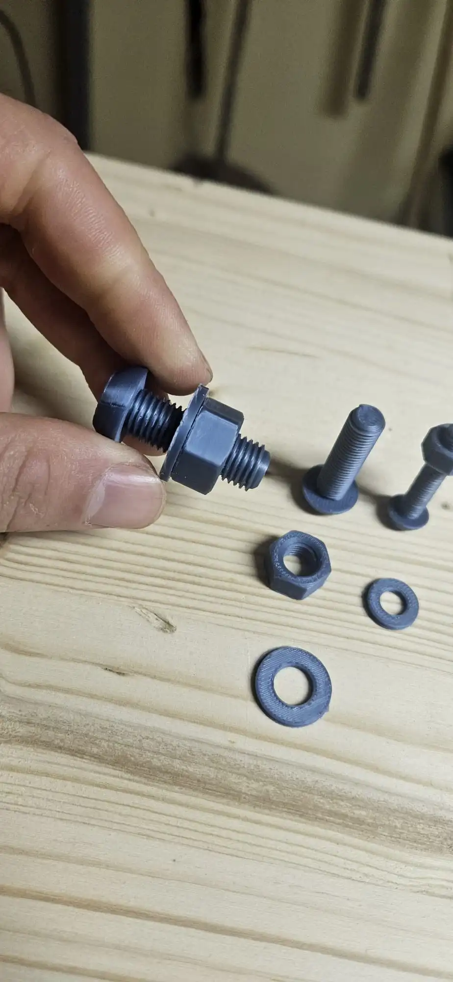 M6 / M8 / M10 Bolt Set – 30 mm Length – 3D Printed (Bolt, Nut & Washer ...